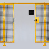 2300 RH Green Weld Screen Double Slide Gates - Automation Guarding Systems