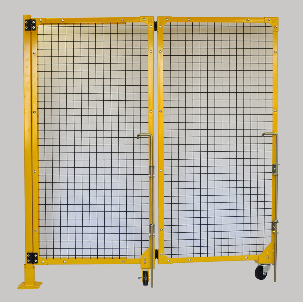 1400 2x2 Mesh LH 2 Drop Pin Gates - Automation Guarding Systems
