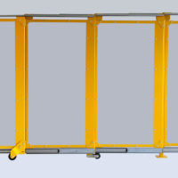 2000 RH TA Lexan Triple Slide Gates - Automation Guarding Systems